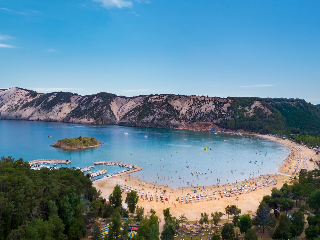 Car camp Valamar Camping San Marino in Lopar on island of Rab in Croatia